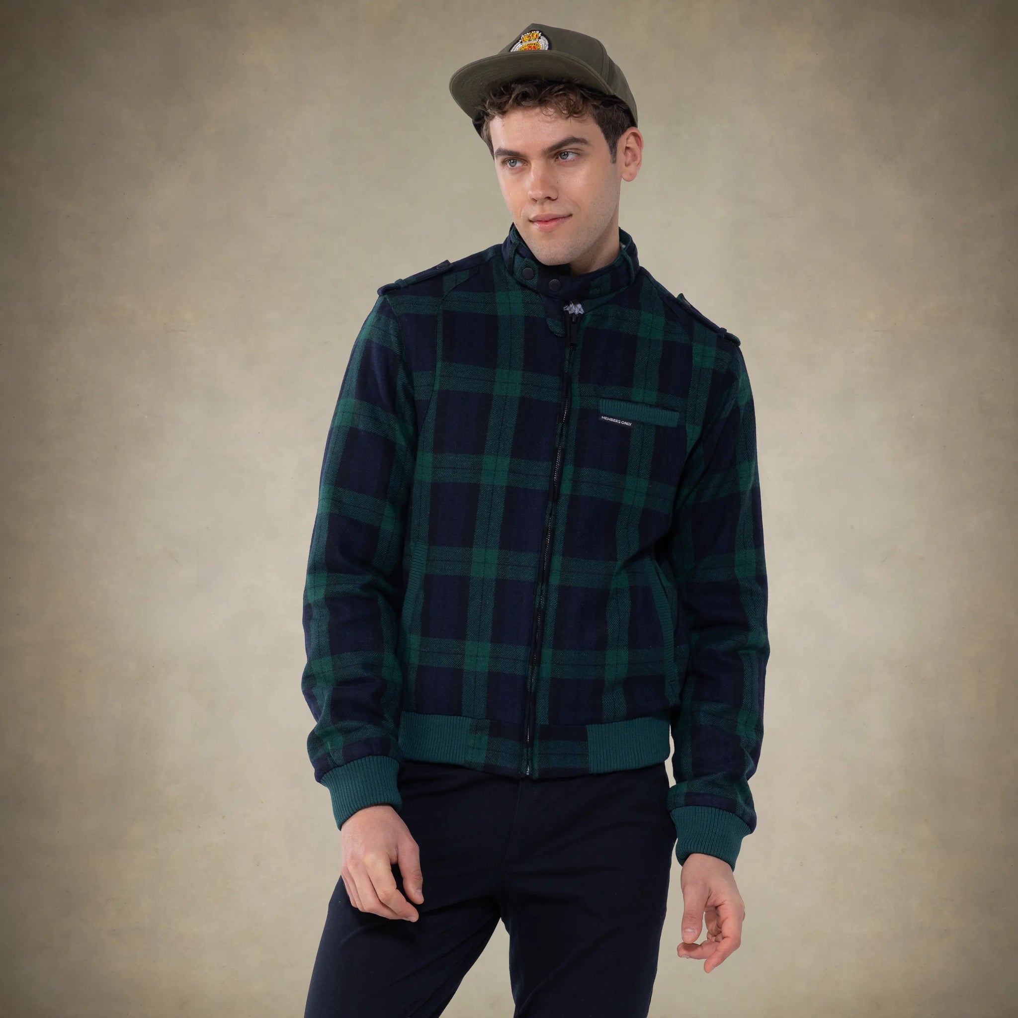 Men’s Plaid Wool Jacket - Structured Signature Layer